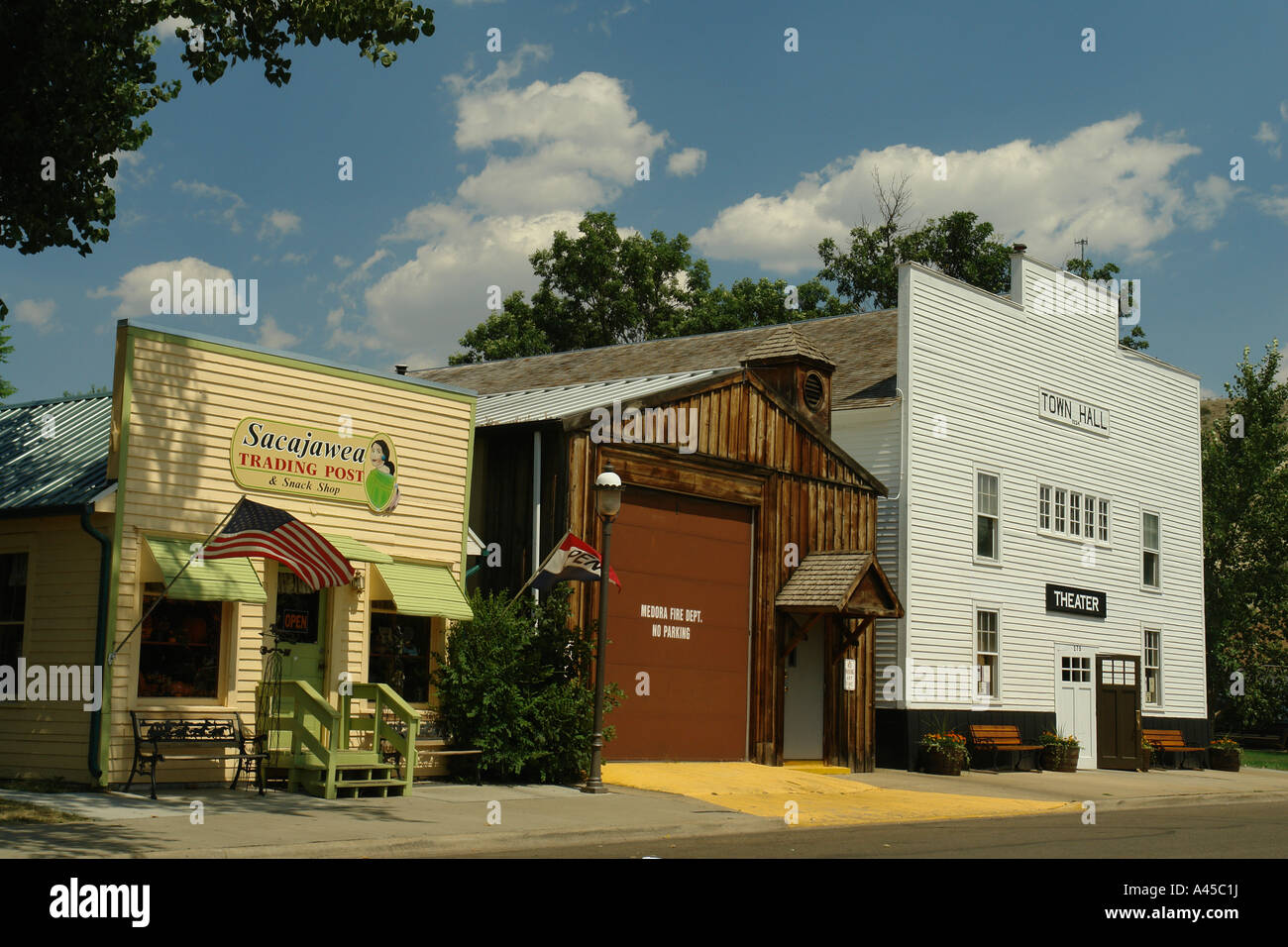 AJD57305, Medora, ND, North Dakota, Historic Medora, downtown, Old Town ...