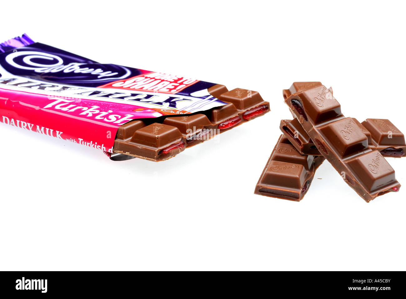 Turkish Delight Chocolate Stock Photo - Alamy