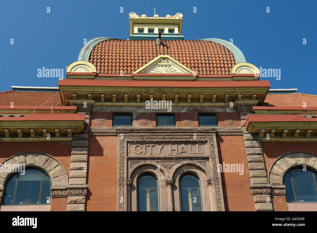 AJD57460, Marquette, MI, Michigan, Upper Peninsula, downtown, City Hall ...