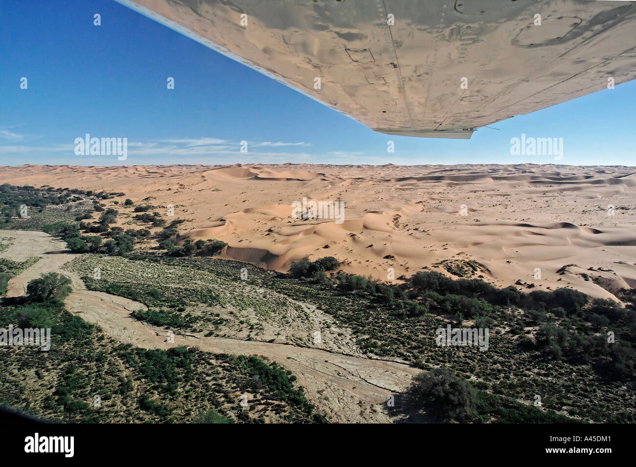 Fly over the dunes. Namib Desert, river Kuiseb, Namibia, Africa Stock ...