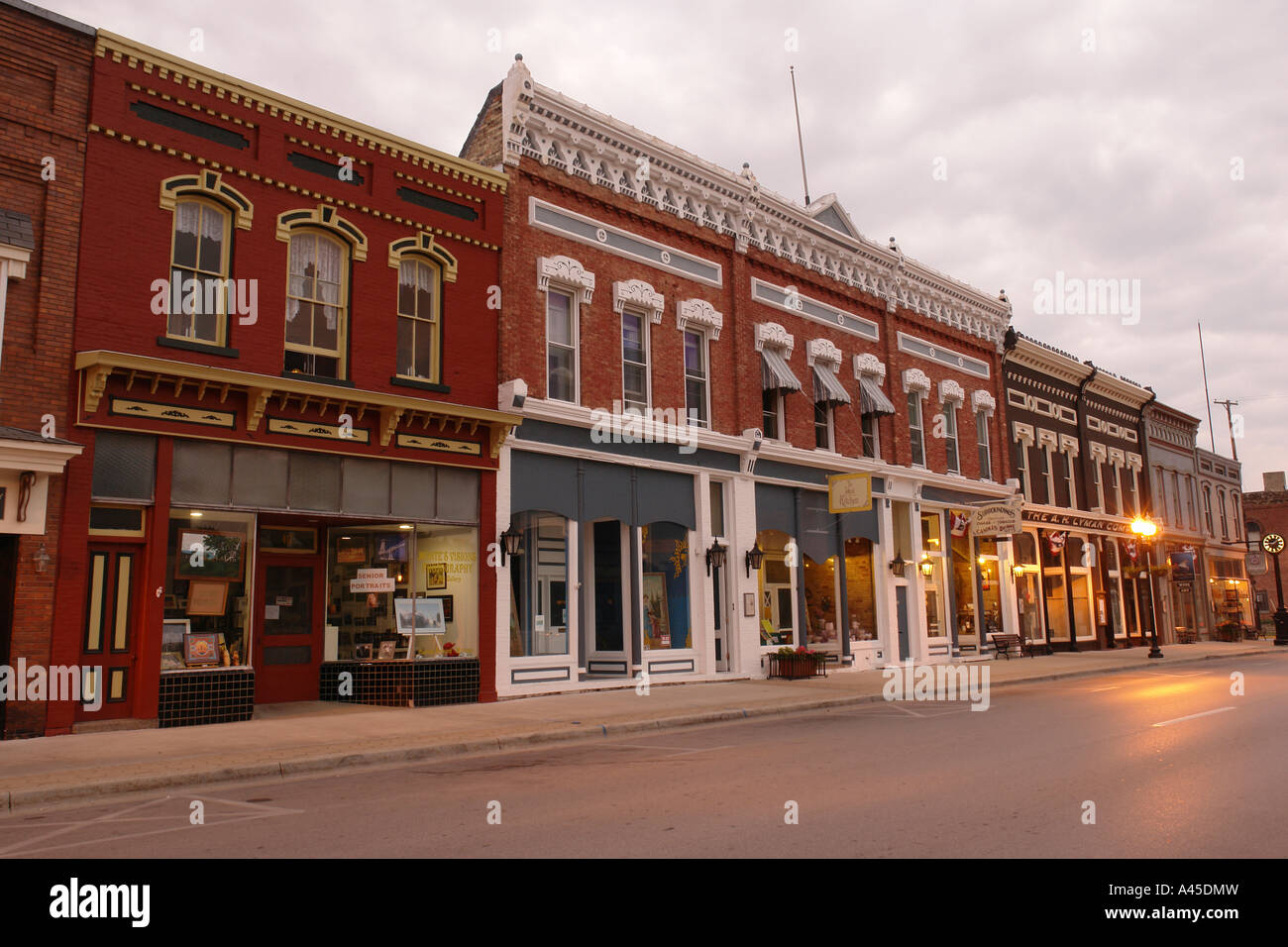 AJD57586, Manistee, MI, Michigan, River Street, Historic Downtown ...