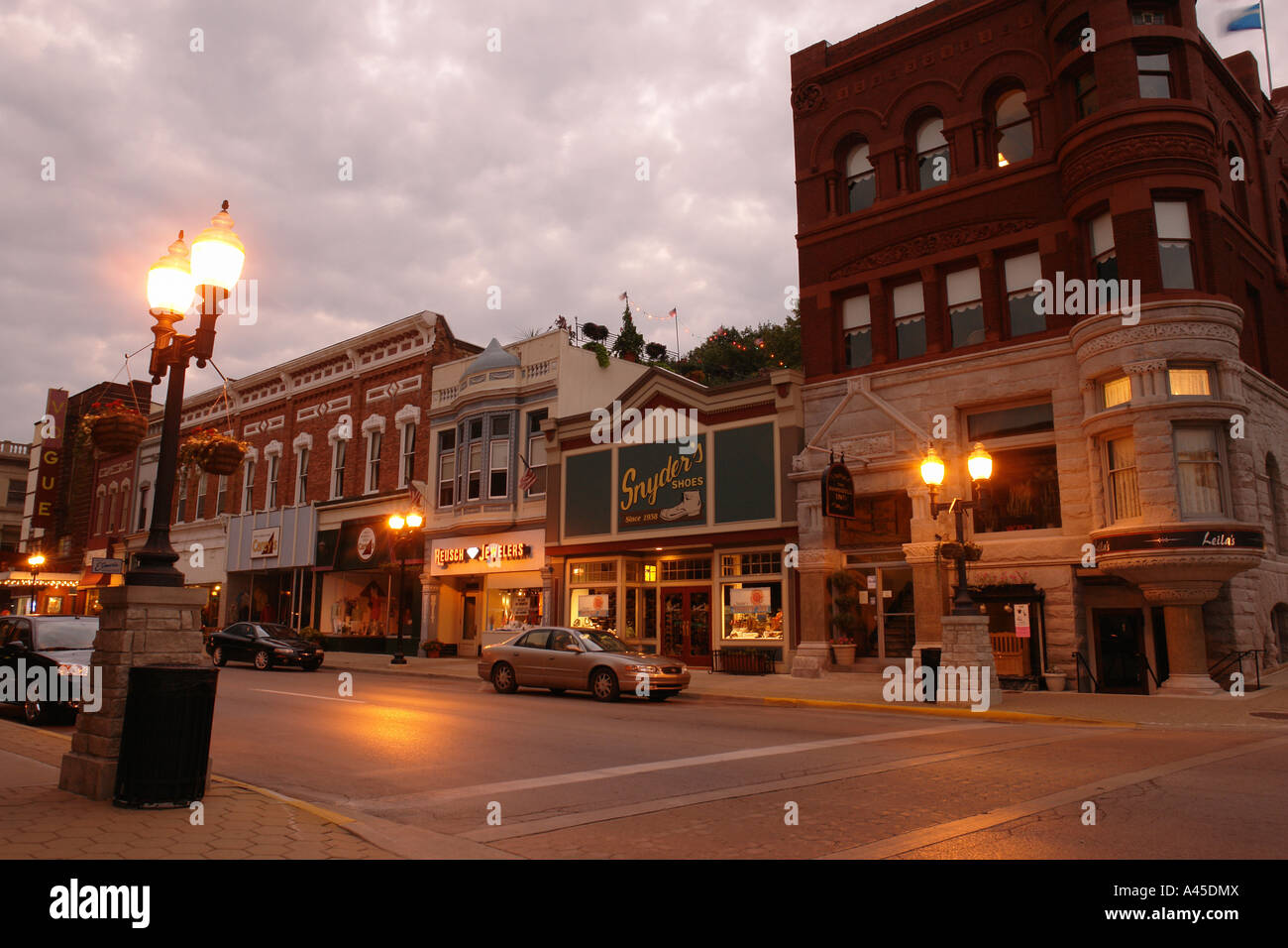 AJD57587, Manistee, MI, Michigan, River Street, Historic Downtown ...