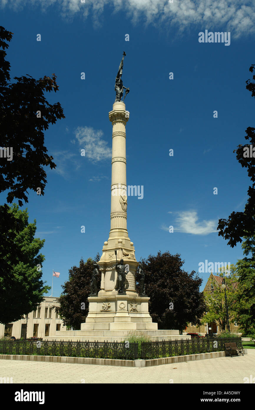 AJD57639, Muskegon, MI, Michigan, Hackley Park, Soldier's Monument ...