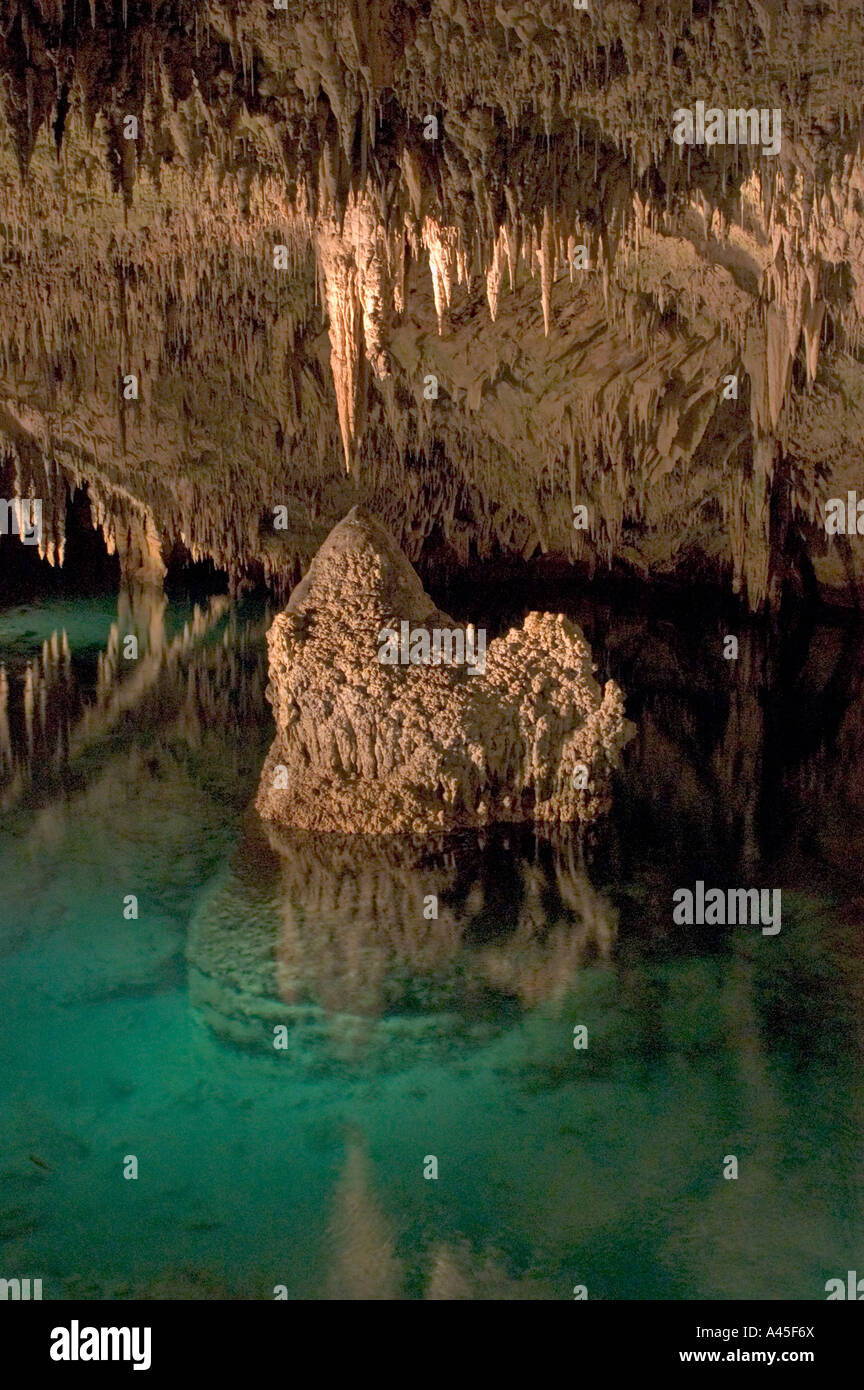 Prospero's Cave at the Grotto Bay resort in Bermuda Stalactites are ...