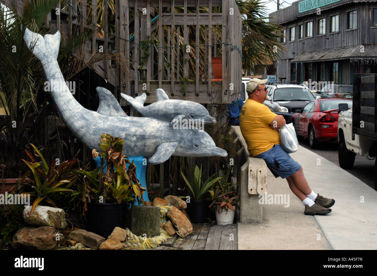 Cedar Key Florida street scene Stock Photo - Alamy
