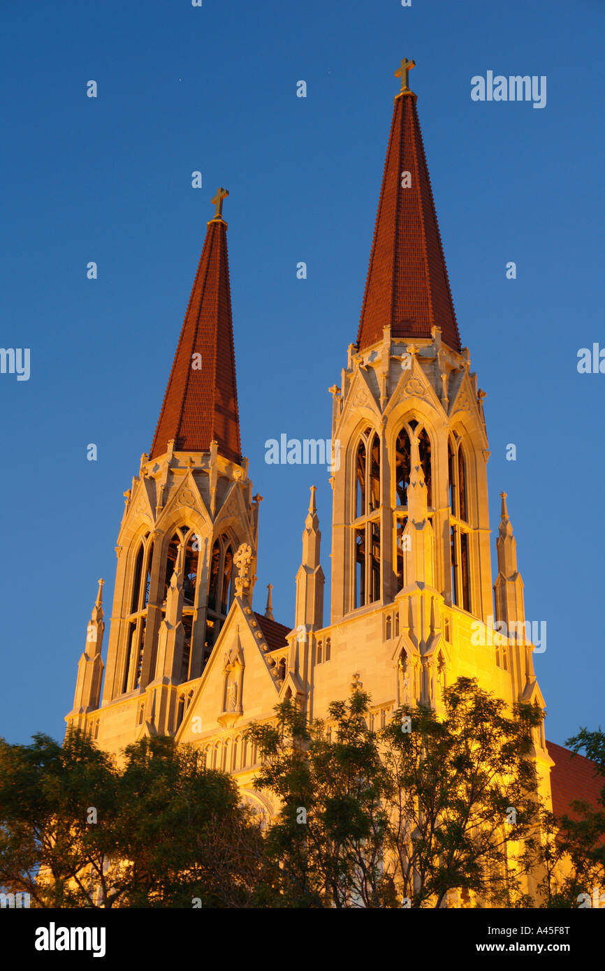 AJD56894, Helena, MT, Montana, Cathedral of St. Helena, evening Stock ...
