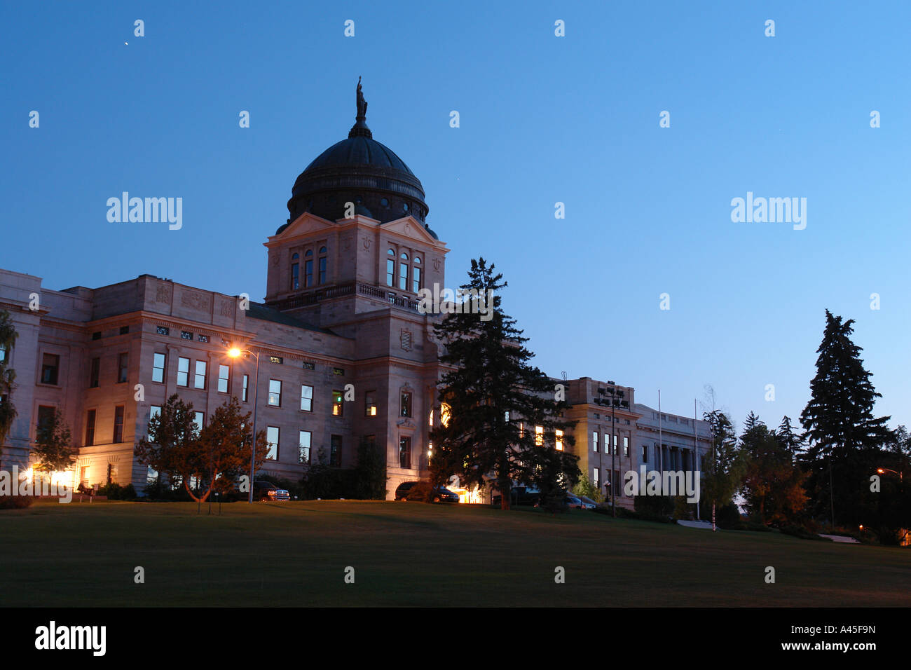 AJD56897, Helena, MT, Montana, State Capitol, evening Stock Photo - Alamy