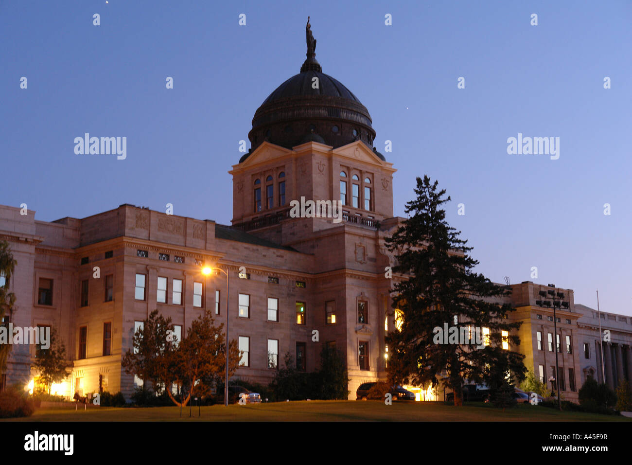 AJD56898, Helena, MT, Montana, State Capitol, evening Stock Photo - Alamy