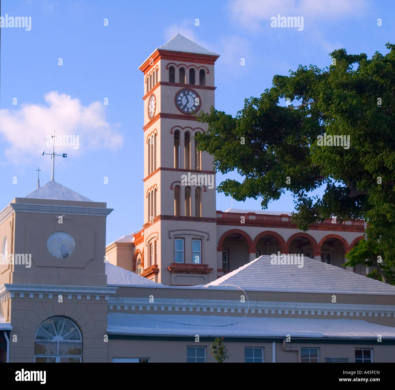 Clock tower Hamilton Bermuda Stock Photo - Alamy