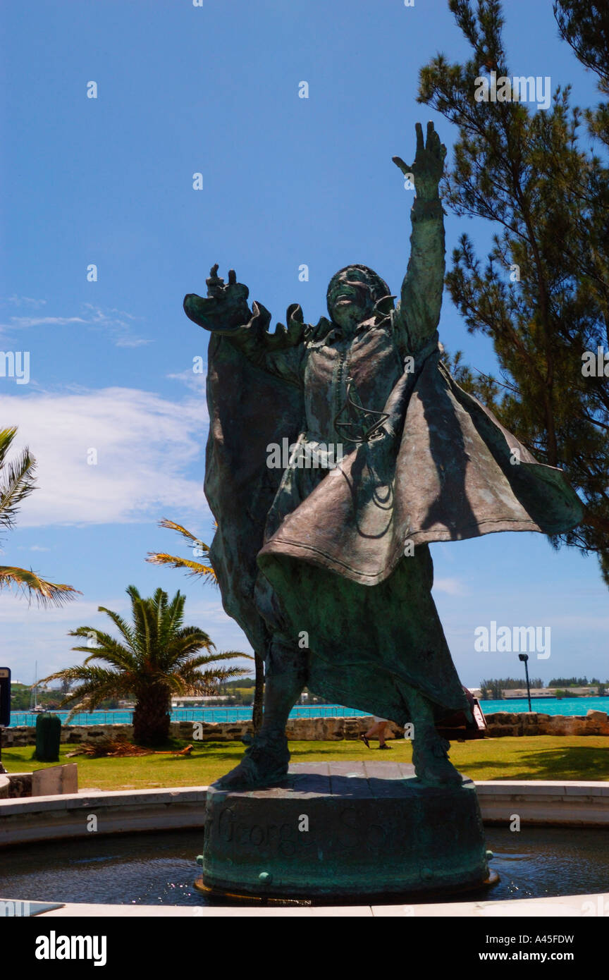 Statue of Sir George Somers St George Bermuda who colonized Bermuda for ...