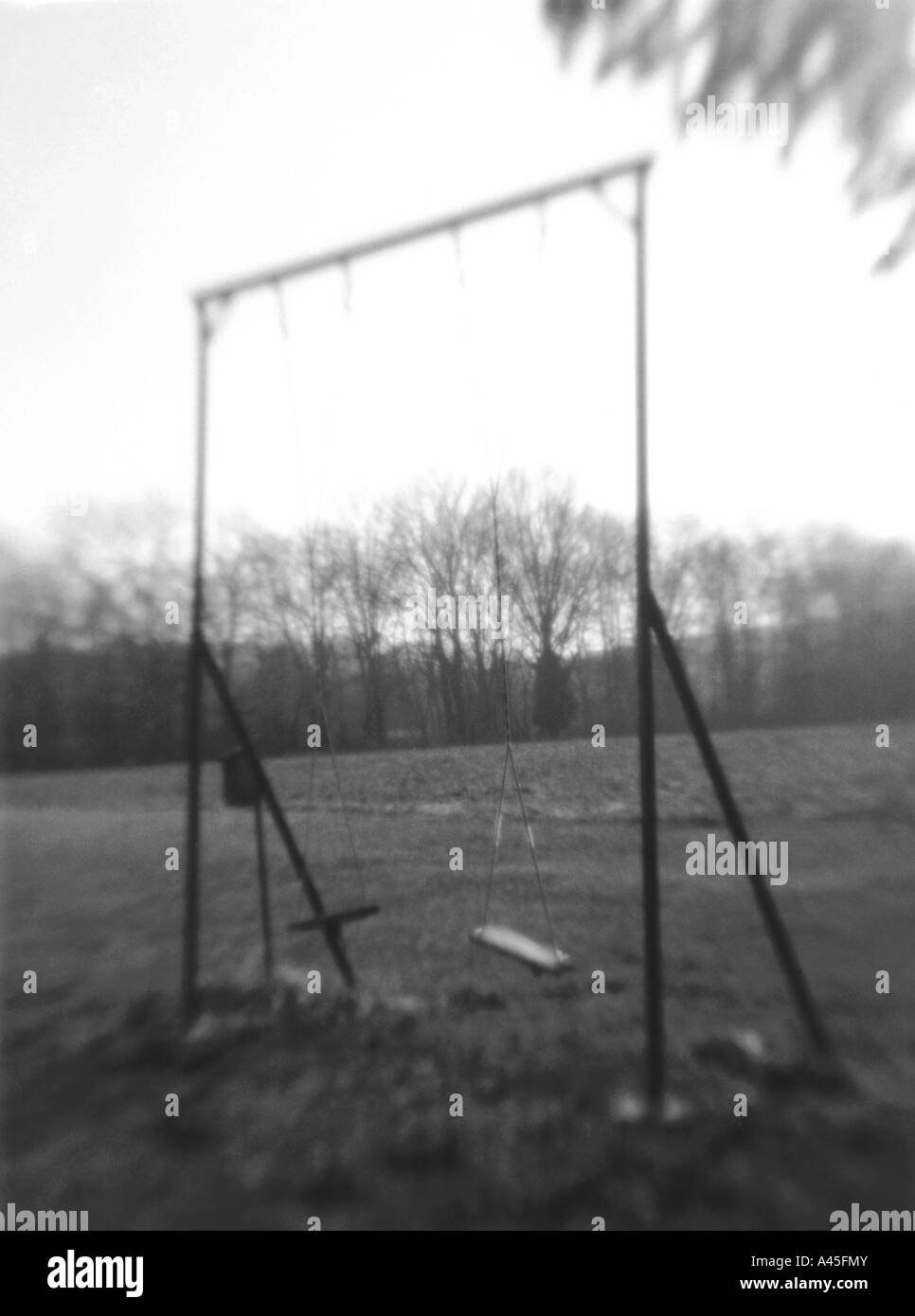 Old rural farm swing Stock Photo - Alamy