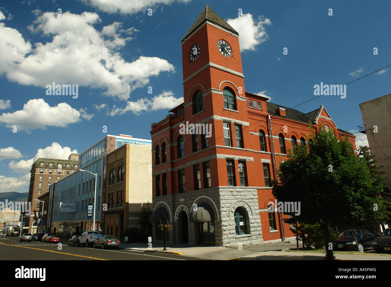 AJD56978, Butte, MT, Montana, downtown, City Hall Stock Photo - Alamy