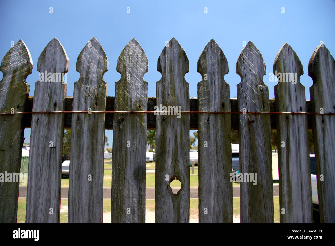 old picket fence with mould Stock Photo - Alamy