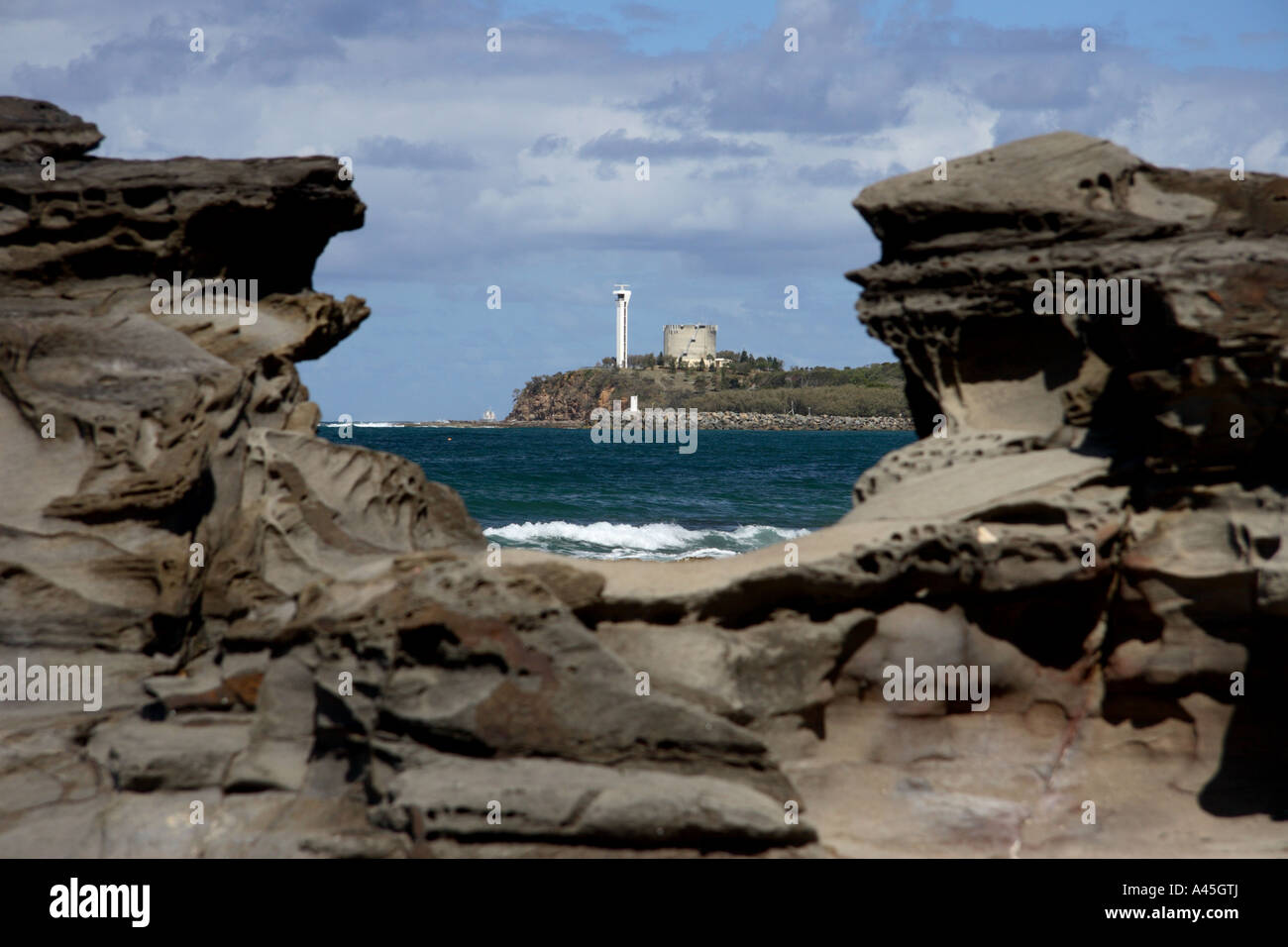 point cartwright lighhouse beach Stock Photo - Alamy