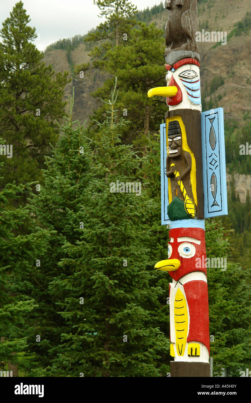 AJD57122, Silver Gate, MT, Montana, totem pole Stock Photo - Alamy