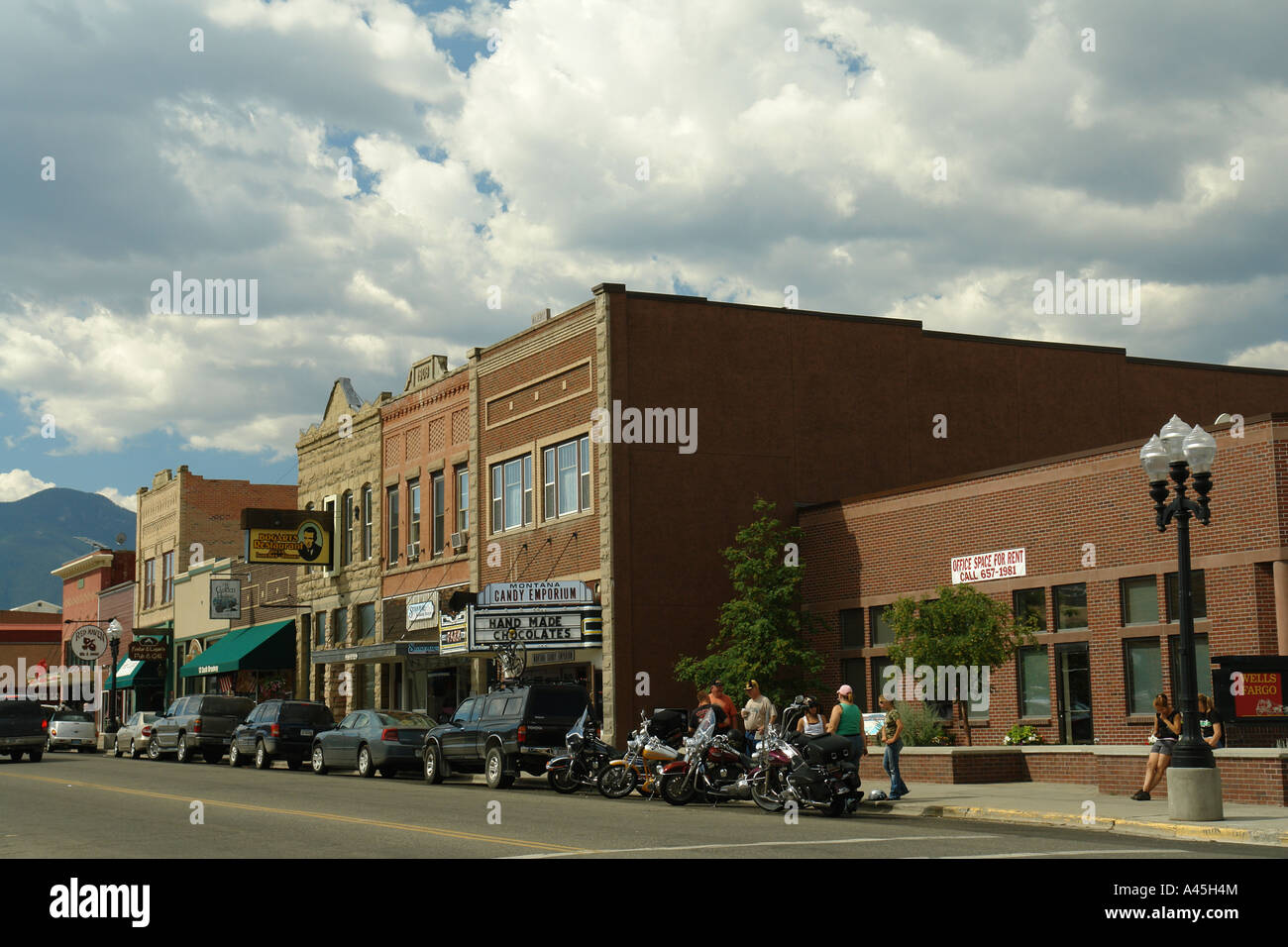 AJD57163, Red Lodge, MT, Montana, downtown, Main Street Stock Photo - Alamy
