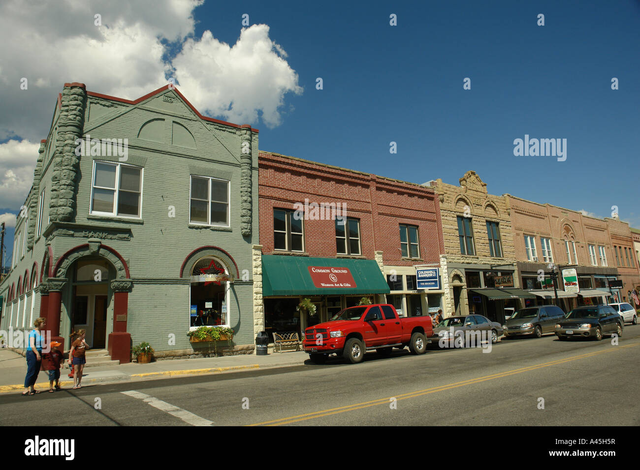 AJD57178, Red Lodge, MT, Montana, downtown, Main Street Stock Photo - Alamy