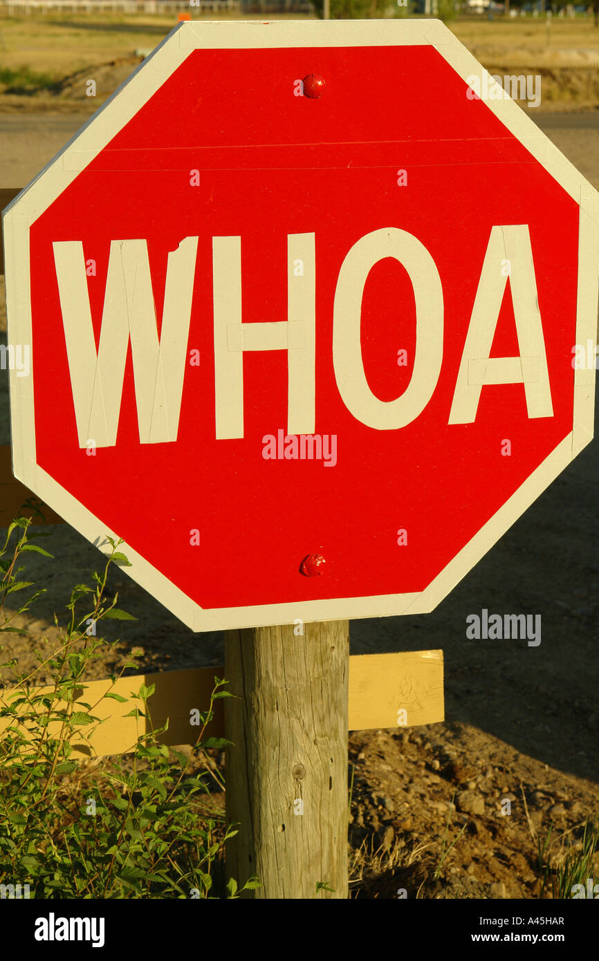 Whoa stop sign hi-res stock photography and images - Alamy