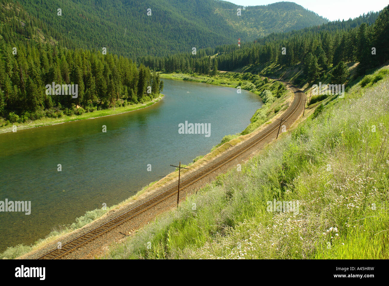 AJD56378, Plains, MT, Montana, Clark Fork River Stock Photo - Alamy