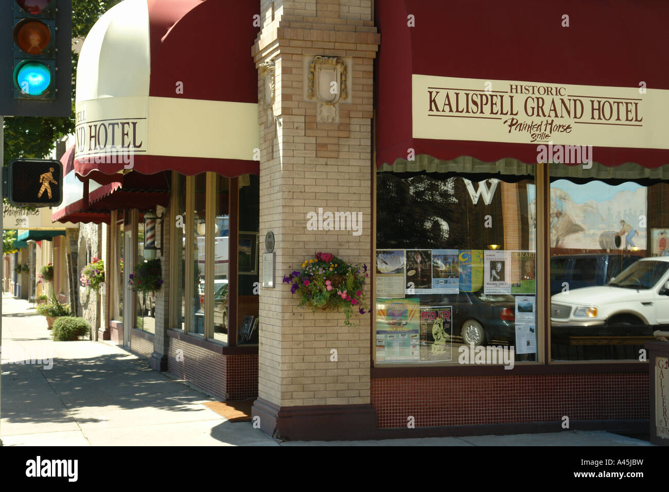AJD56540, Kalispell, MT, Montana, Historic Downtown, Grand Hotel Stock ...