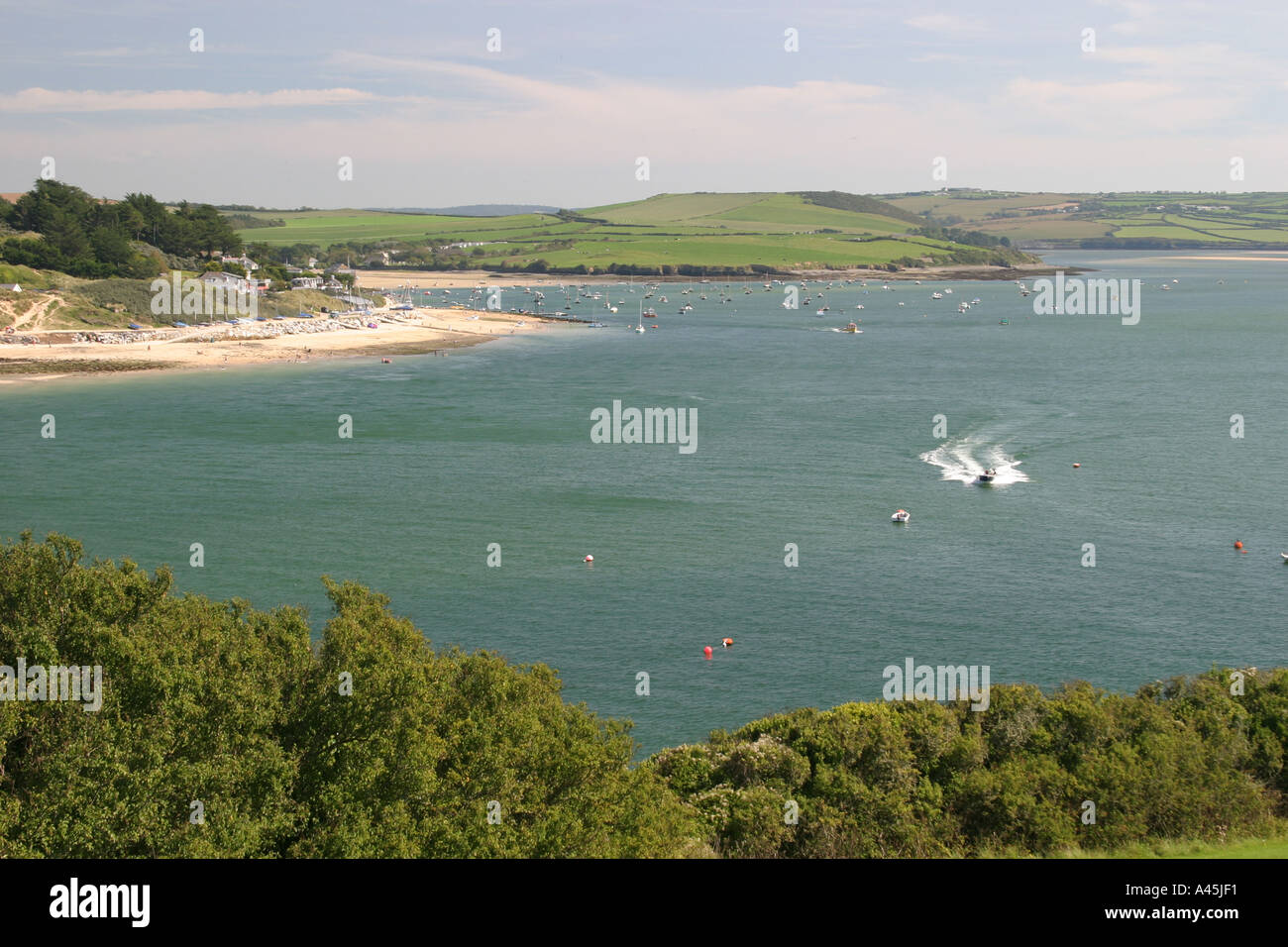 Rock across the Camel estuary in Cornwall England Stock Photo - Alamy