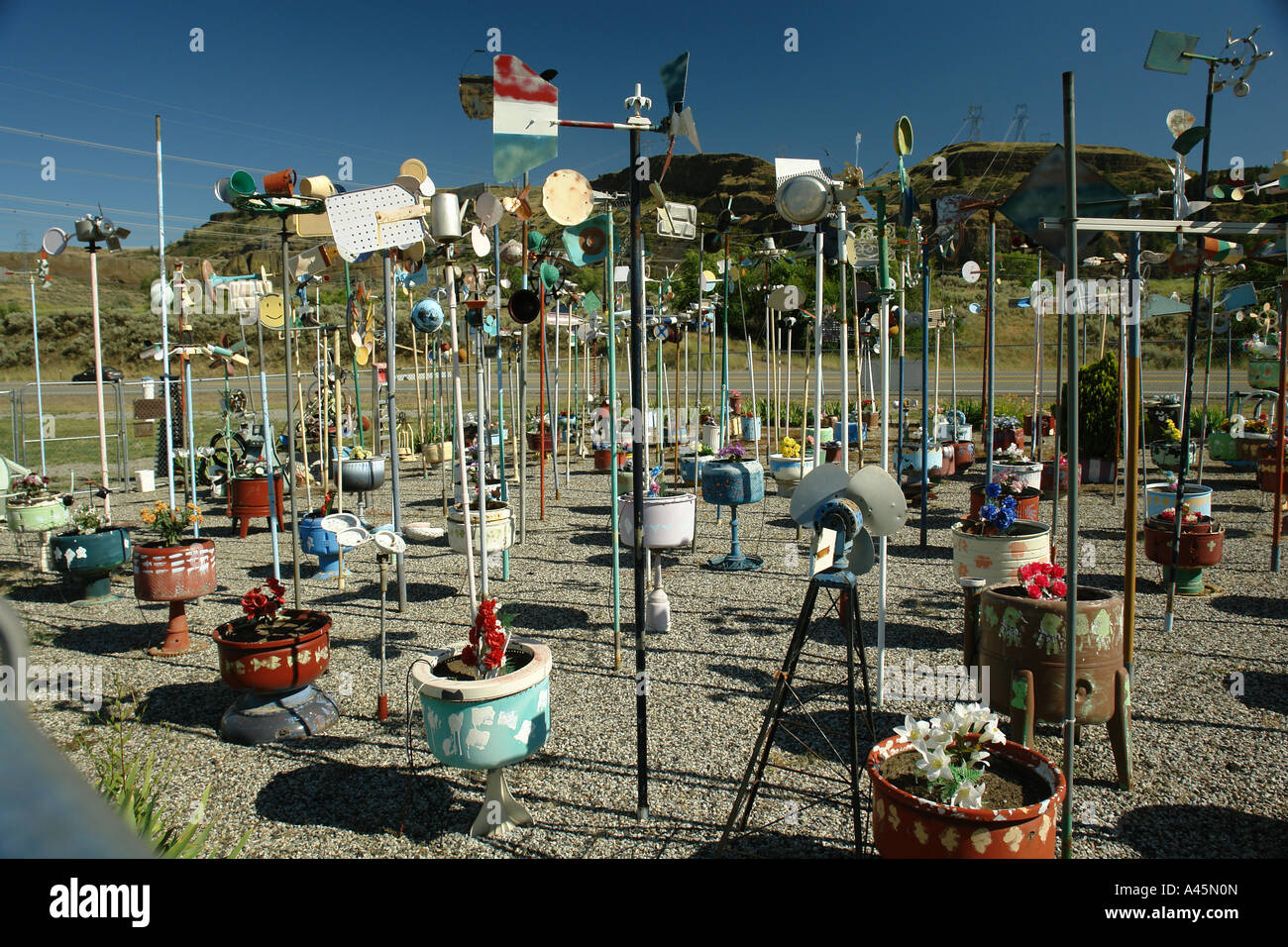 AJD55888, Coulee Dam, WA, Washington, Gehrke Windmill Garden, 50+ wind ...