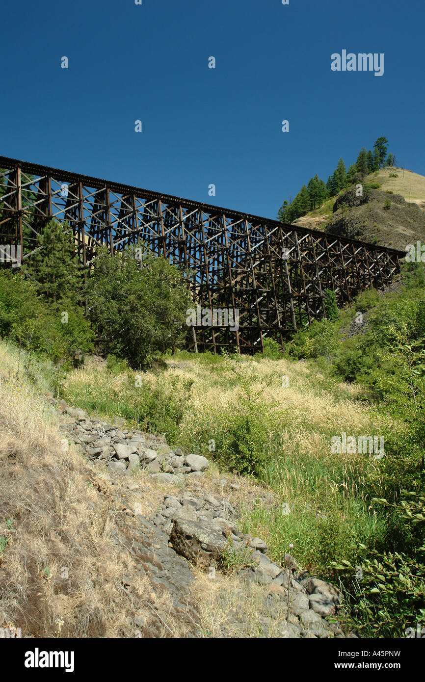 AJD56200, Cottonwood, ID, Idaho, Camas Prairie, "Railroad on Stilts ...