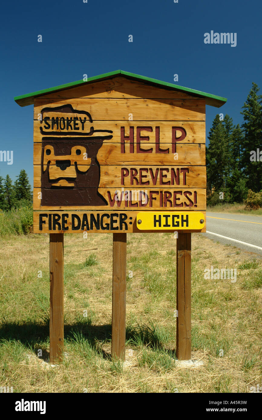 AJD56250, ID, Idaho, Help Prevent Wildfires, Fire Danger Index sign ...
