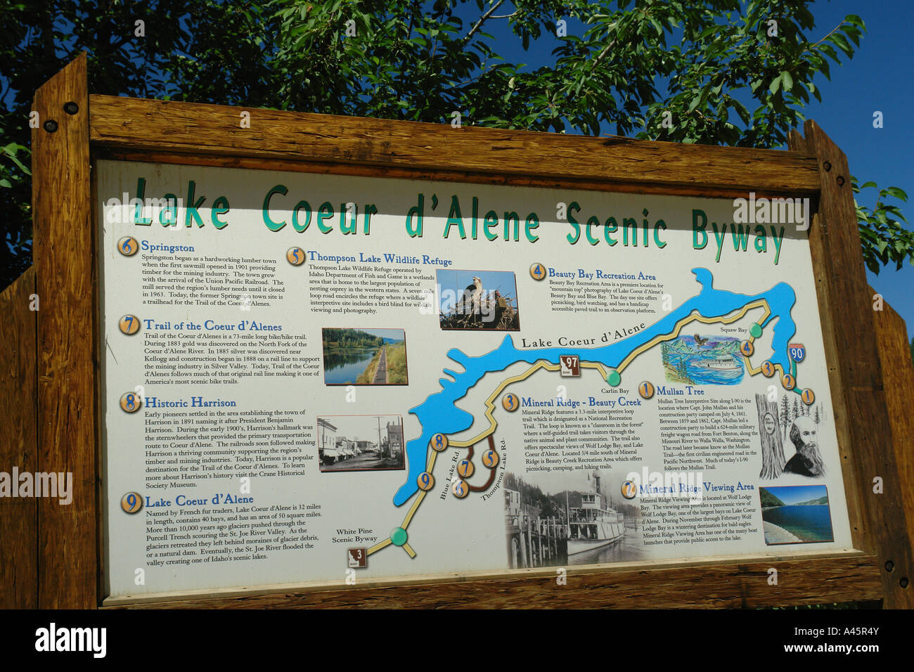 AJD56257, Harrison, ID, Idaho, Lake Coeur D' Alene Scenic Byway, Coeur ...
