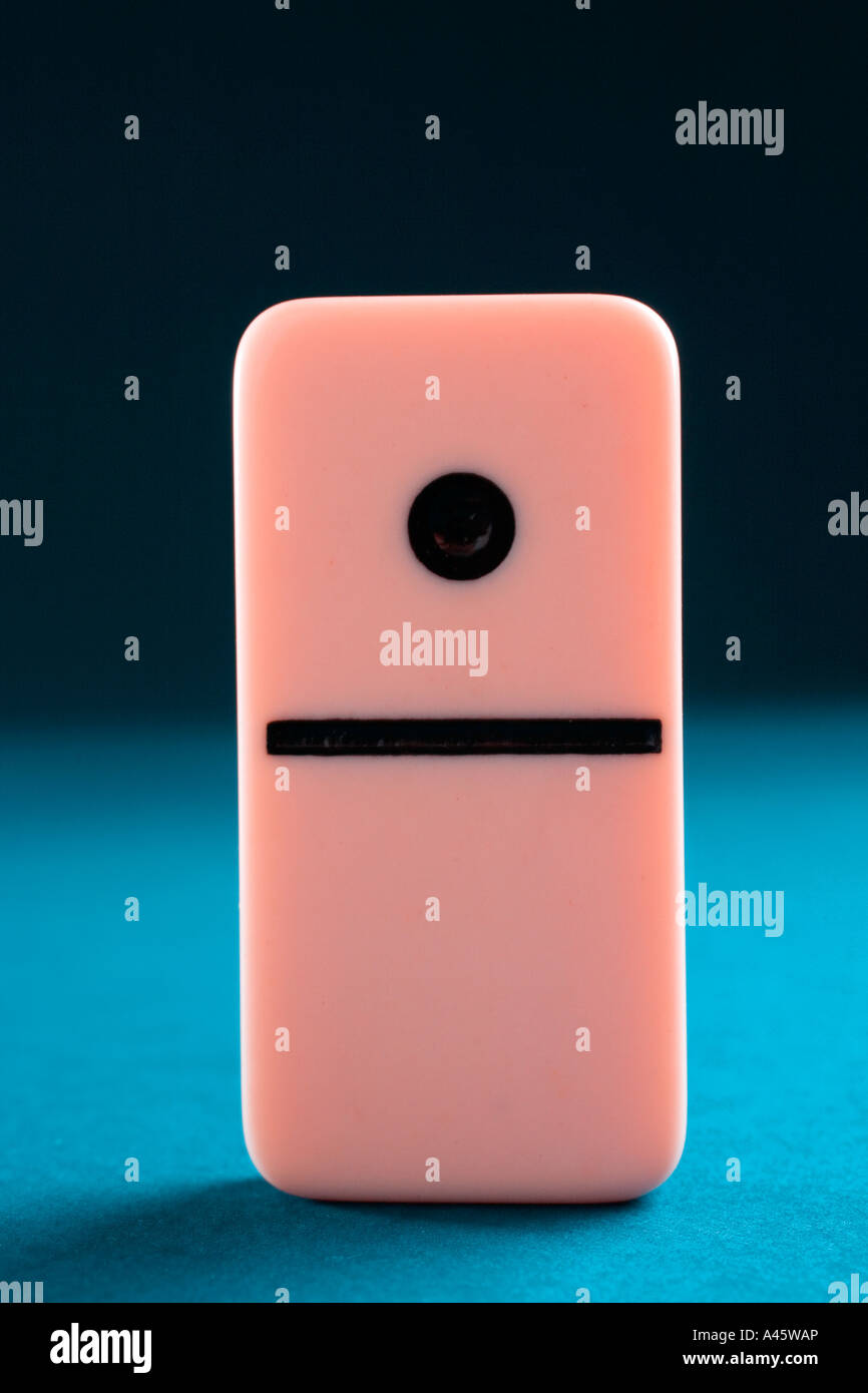 a single domino showing the number one Stock Photo - Alamy