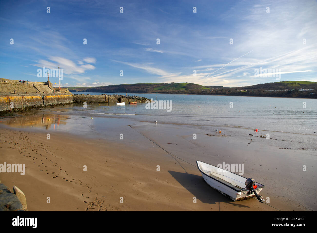 New Quay Harbour Stock Photo - Alamy