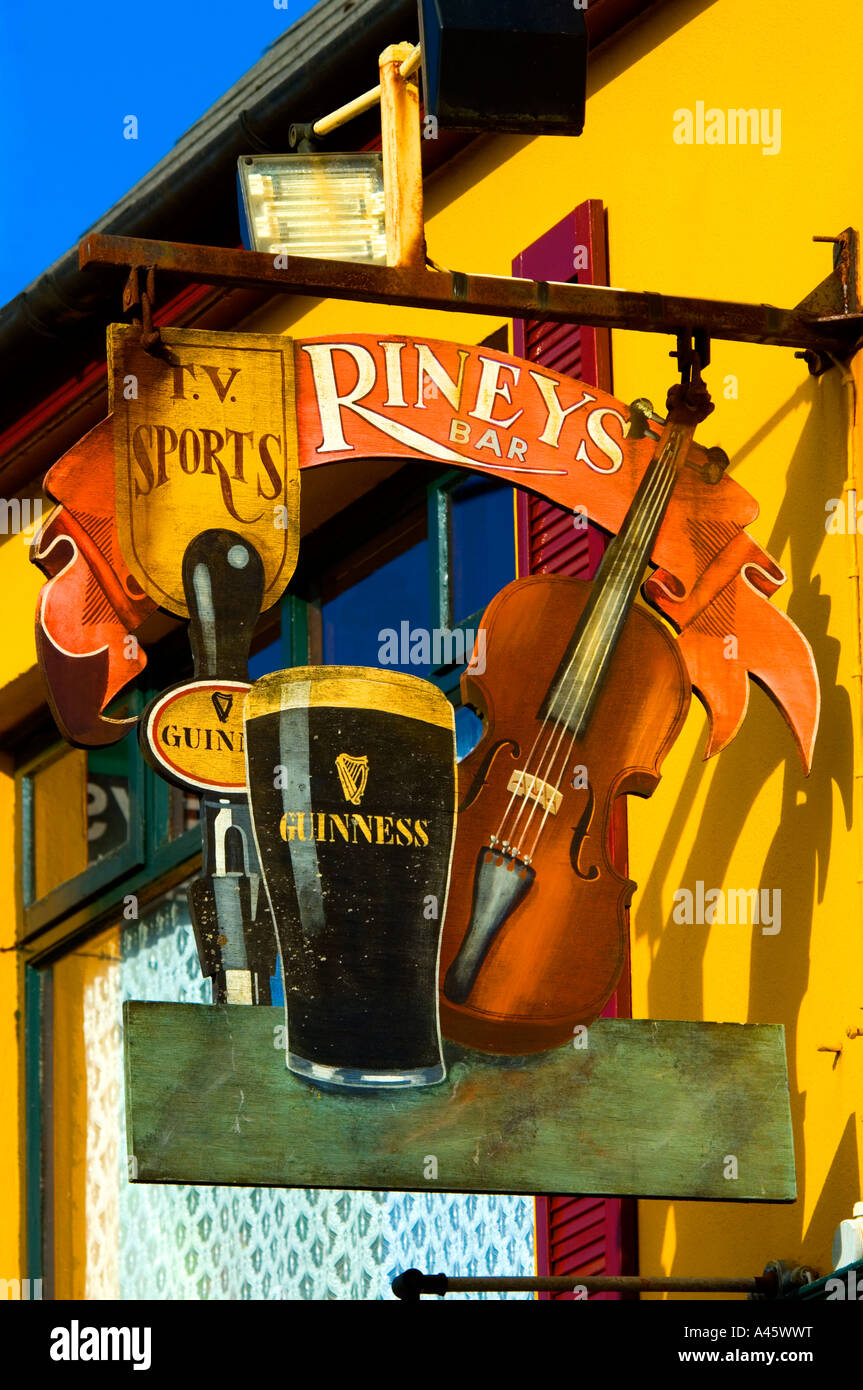 Bright Guinness sign Dingle - County Kerry - Ireland - Europe Stock ...