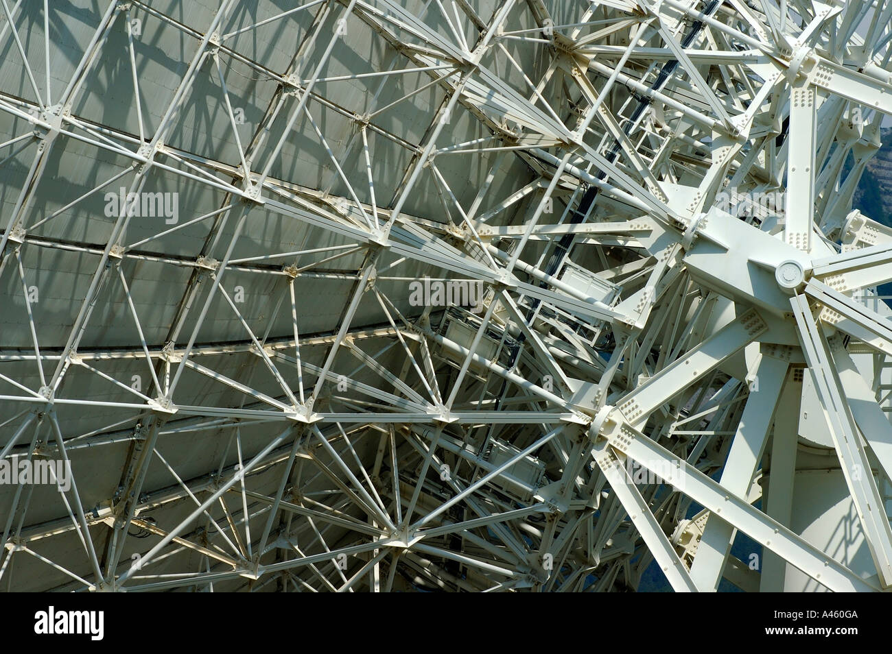 Support structures on the rear side of a parabolic antenna Satellite ...