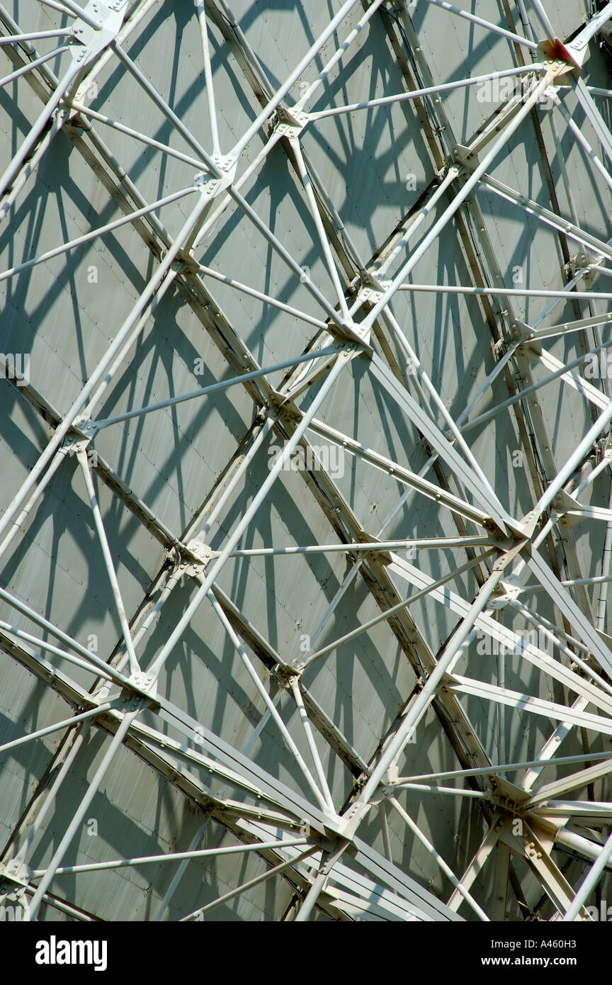 Support structures on the rear side of a parabolic antenna Satellite ...