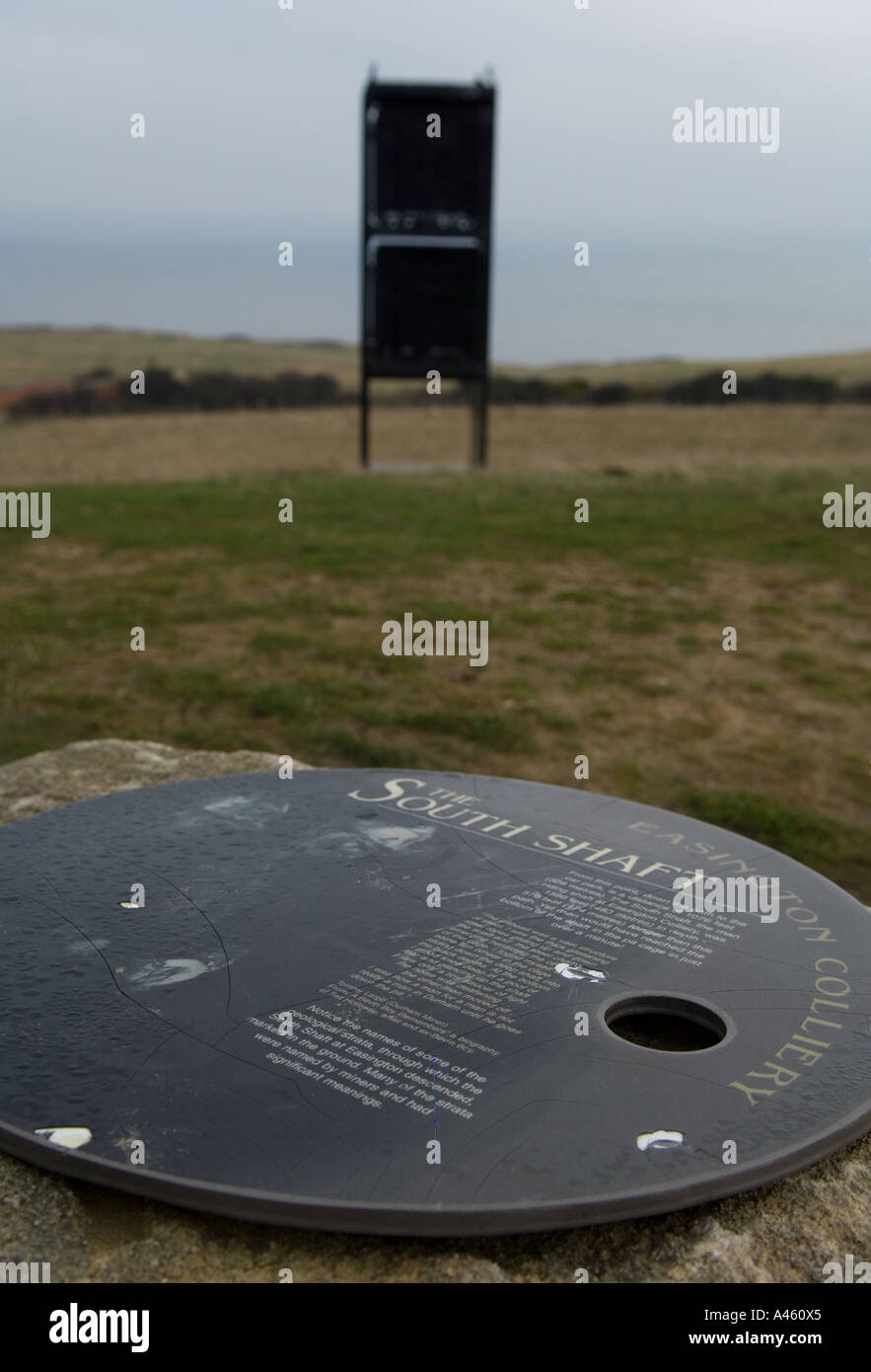 The original pit cage now a monument in Easington Colliery, County ...