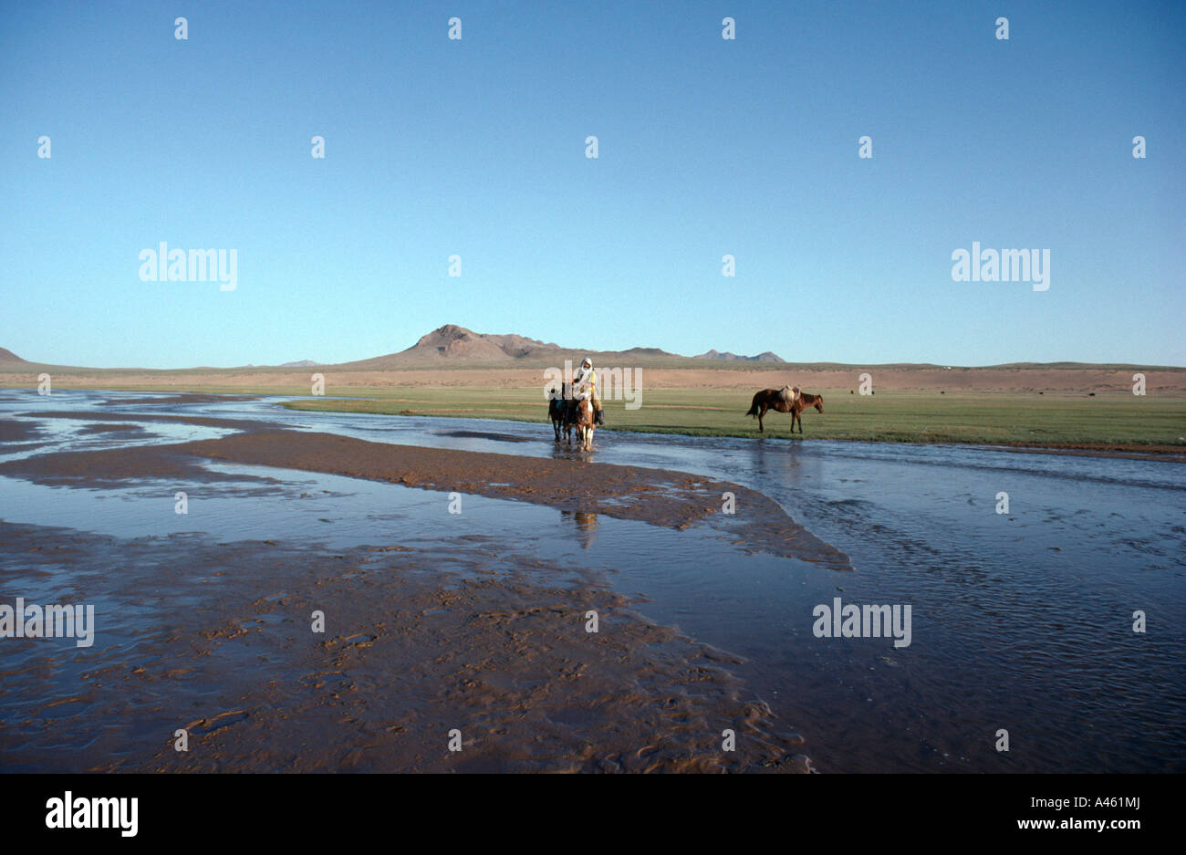 MONGOLIA Hungui River Stock Photo - Alamy