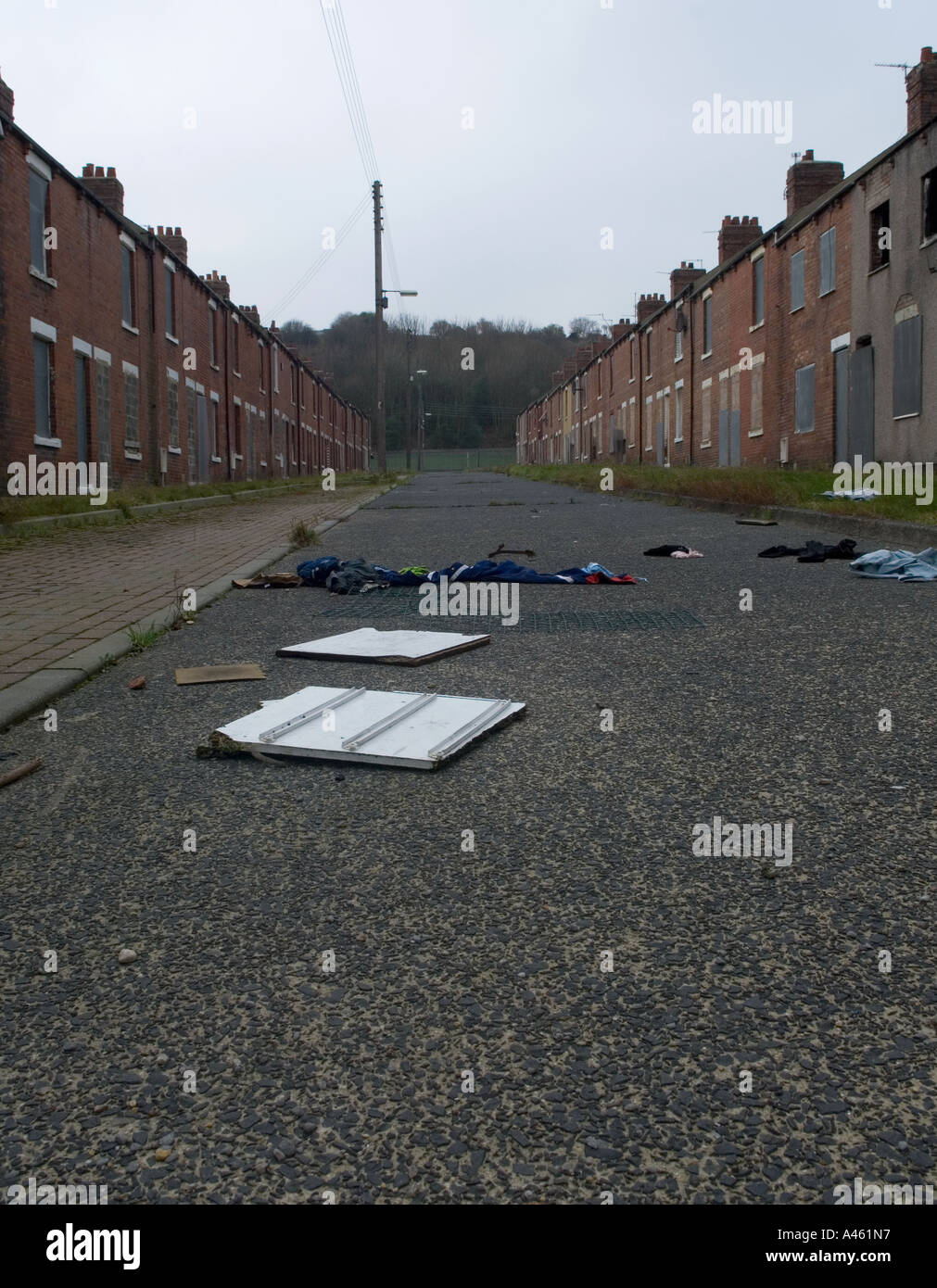 Abandoned miners houses in Easington Colliery, County Durham, Great ...