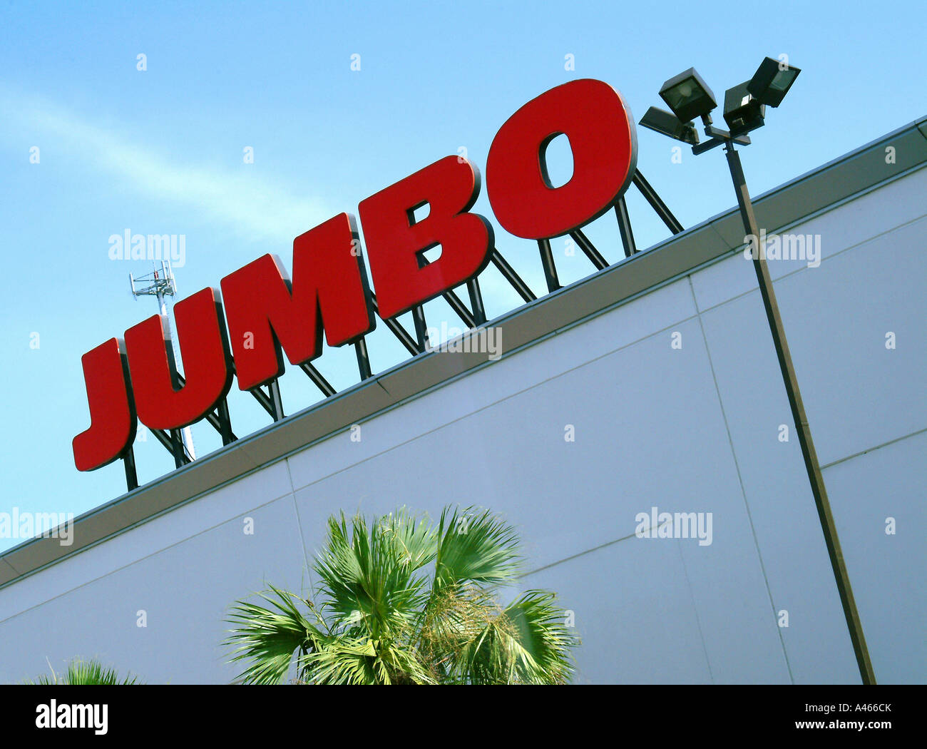 Red Jumbo sign Stock Photo - Alamy