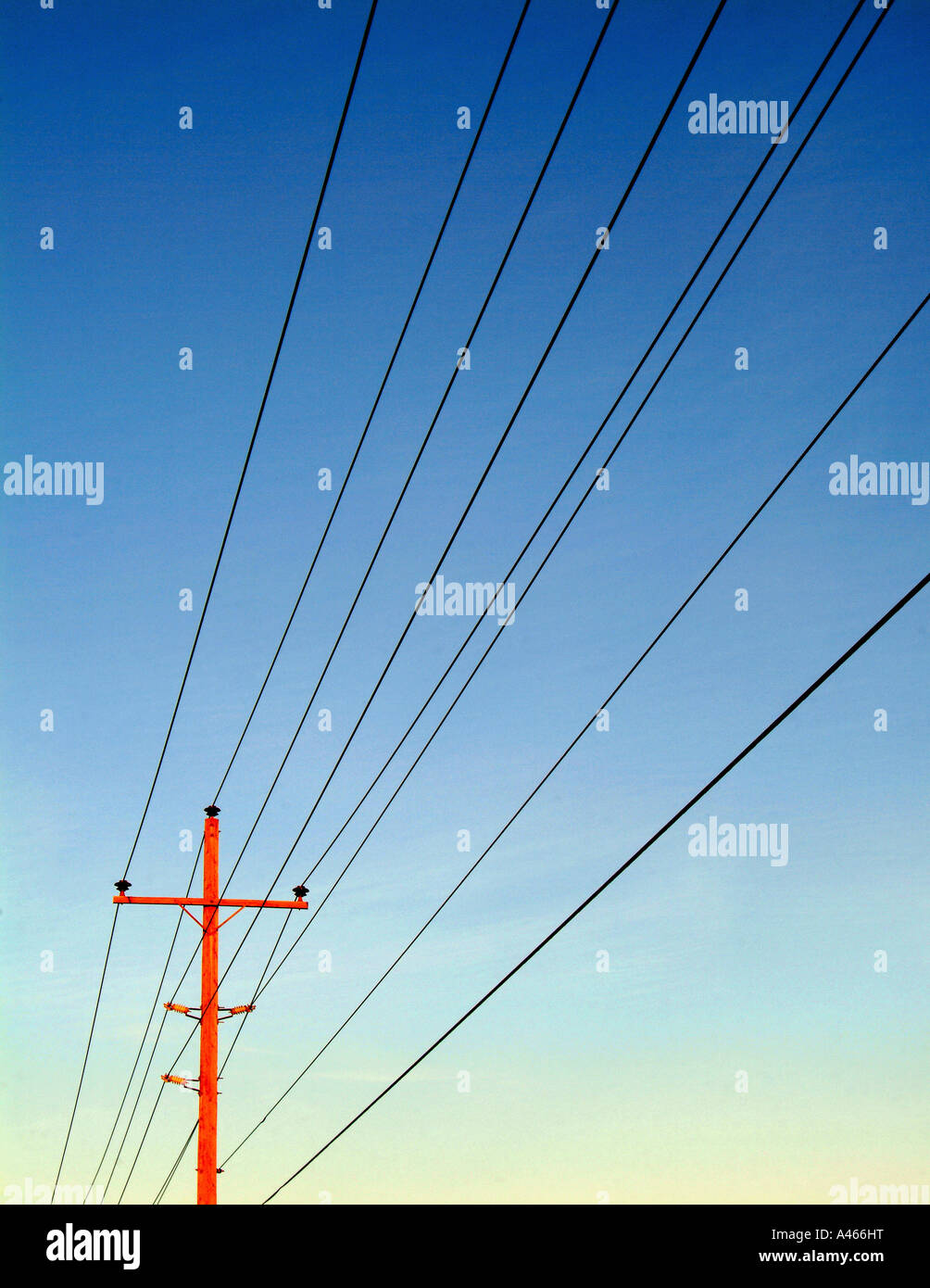 Converging telephone lines Stock Photo - Alamy