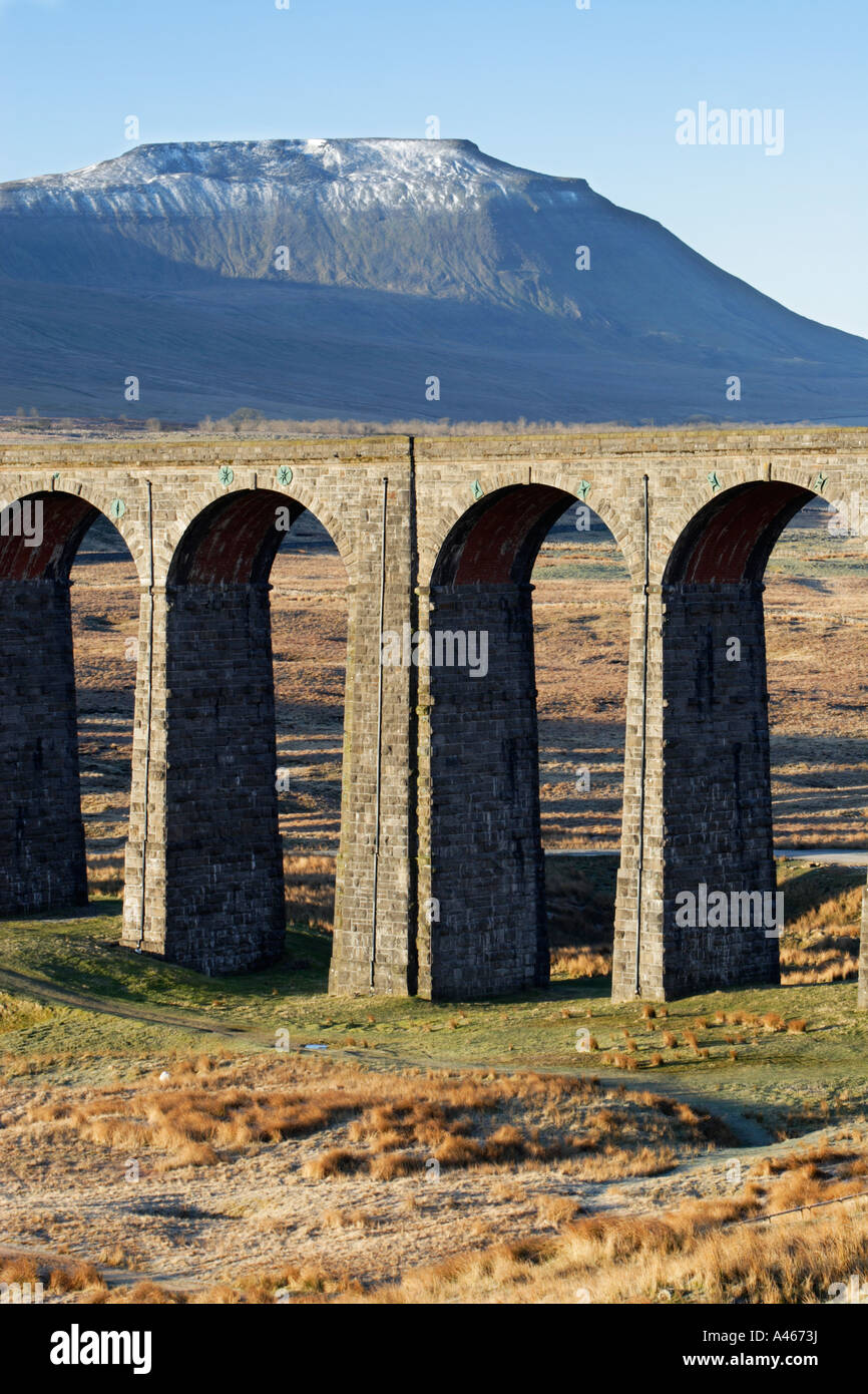 Ribblehead Viaduct and Ingleborough Stock Photo - Alamy