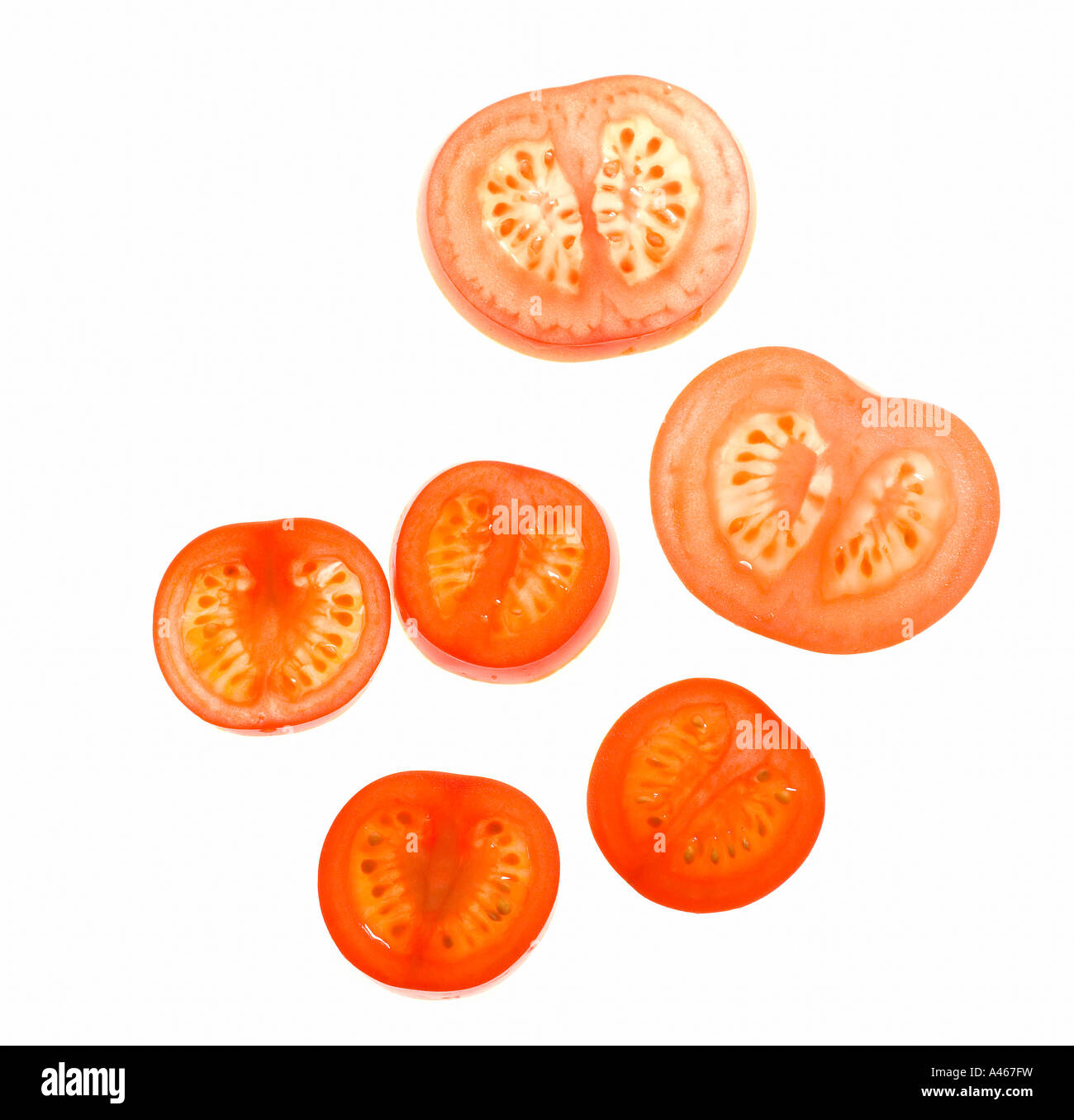 Tomato slices Cut Out Stock Images & Pictures - Alamy