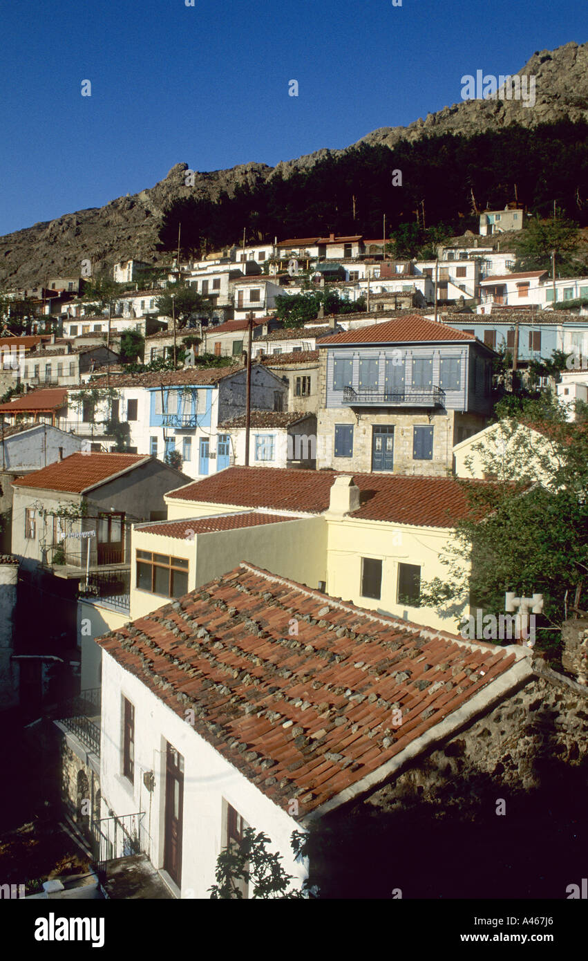 Chora, capital of Samothraki island, Thrakia, Greece Stock Photo - Alamy