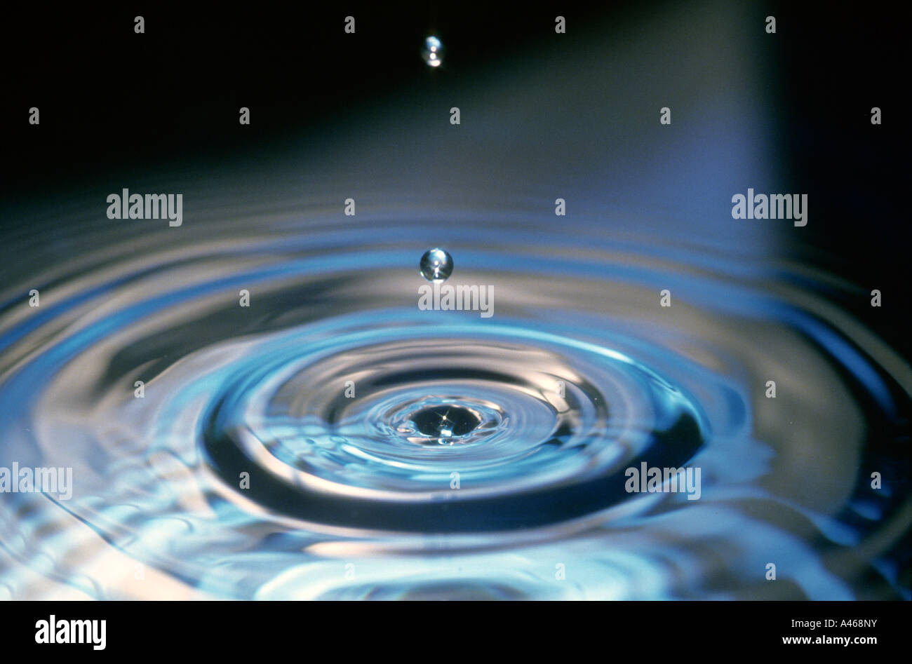 Drops of water and waves Stock Photo - Alamy