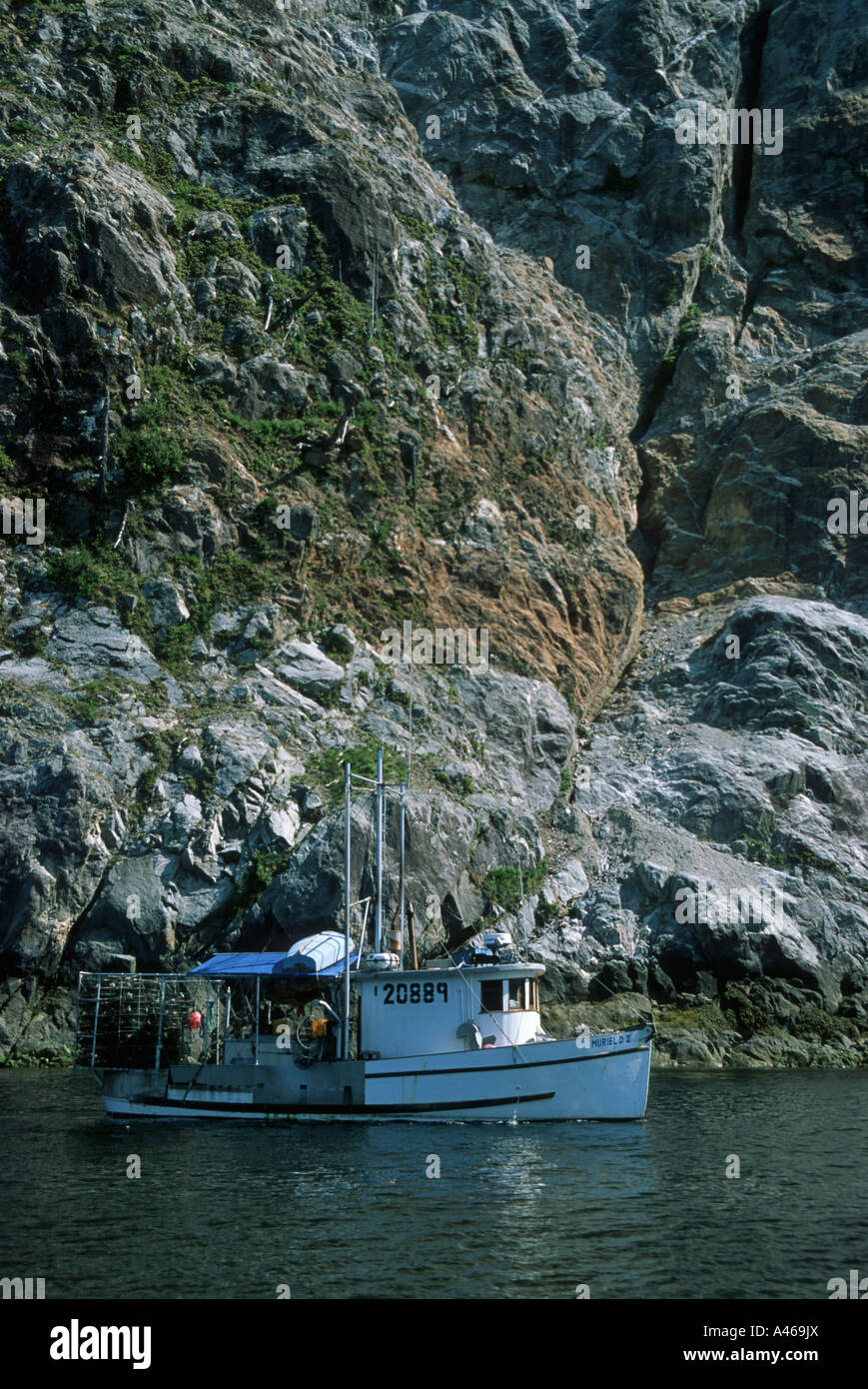Commercial prawn boat Knight Inlet BC Stock Photo - Alamy