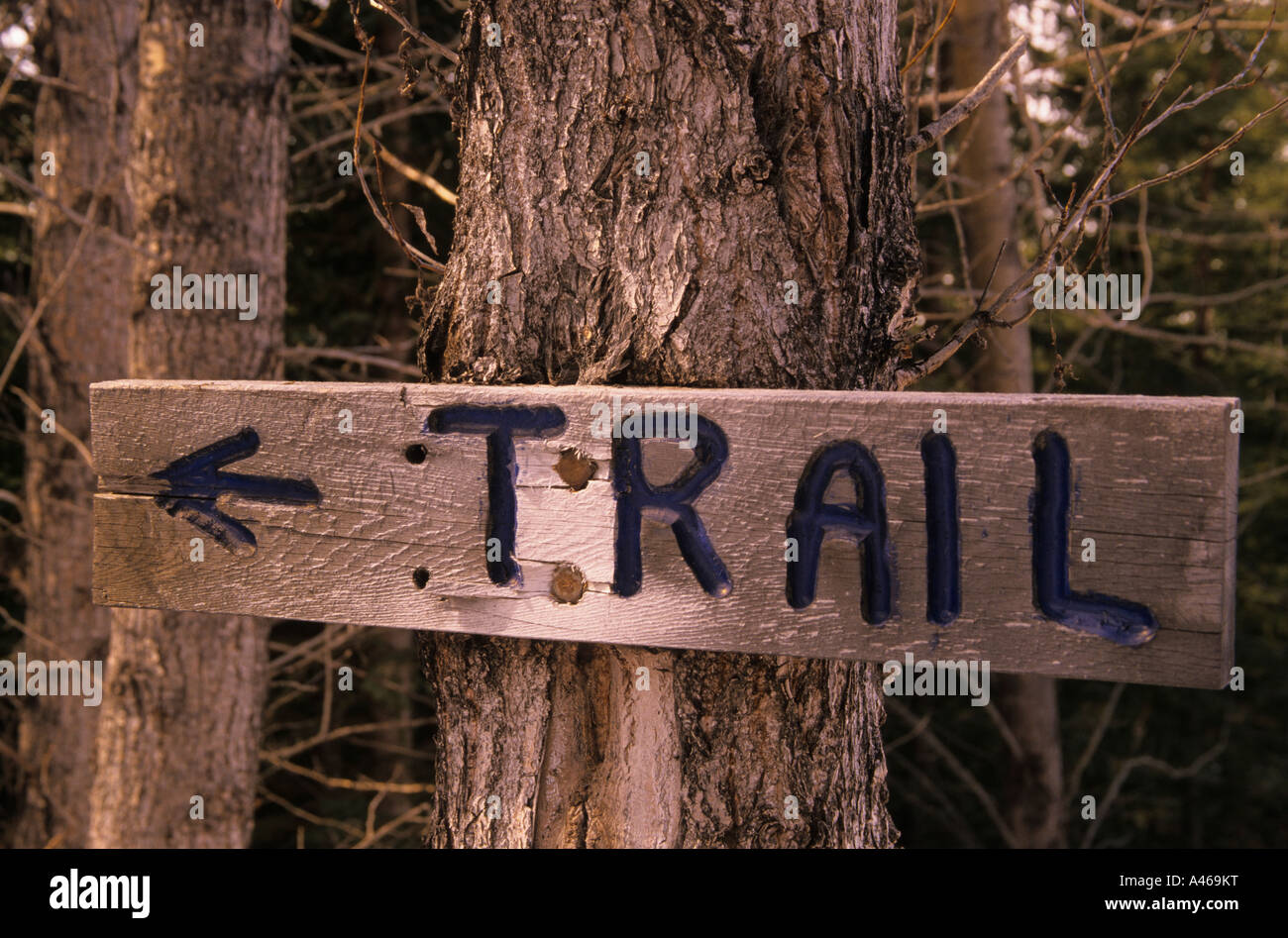Hiking sign trail hi-res stock photography and images - Alamy