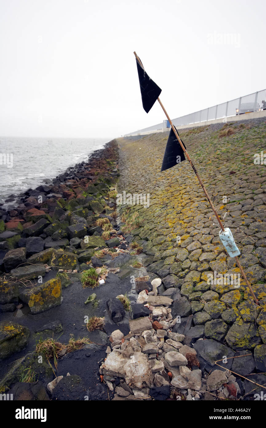 Afsluitdijk dike sea ijsselmeer Stock Photo - Alamy