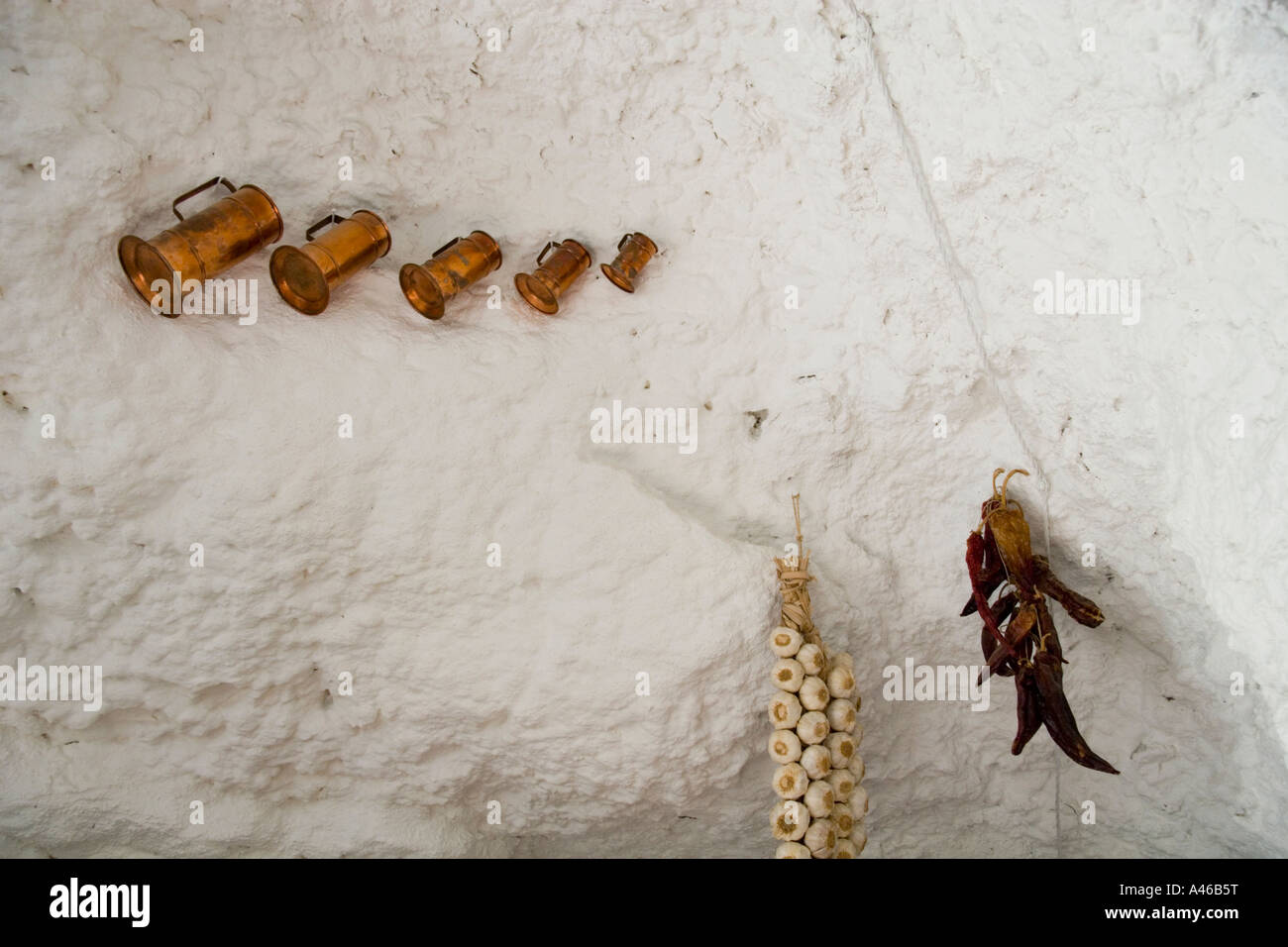 Inside a gypsy's cave house in the Sacromonte region of Granada ...