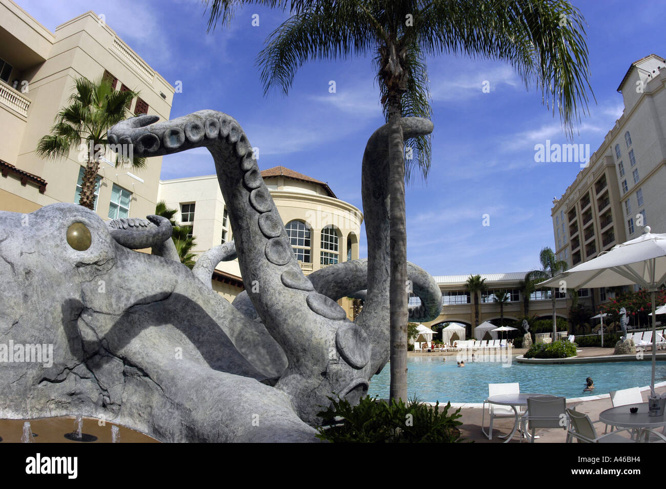 Orlando Gaylord Palms Hotel swimming pool giant squid Stock Photo - Alamy