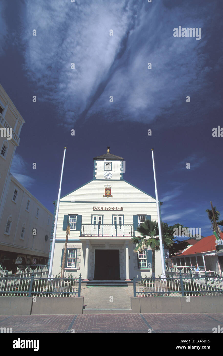 Saint Maarten landmark Courthouse Philipsburg Stock Photo - Alamy
