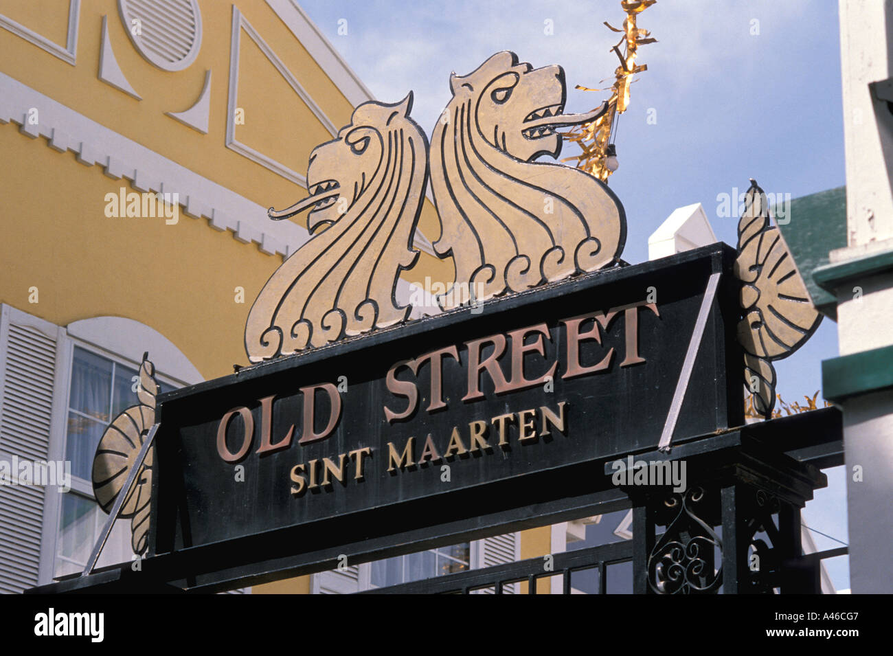 St Maarten Old Street Sint Maarten Shopping Arcade Philipsburg Stock ...